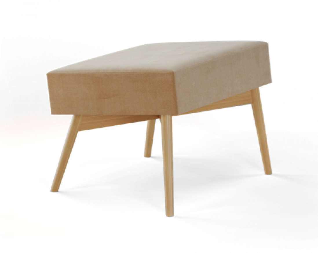 Luxurious, angled footstool for a relaxing armchair | Ferreti